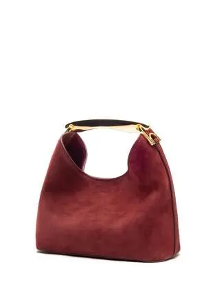 ELLEME Small Boomerang Suede Bag - Burgundy
