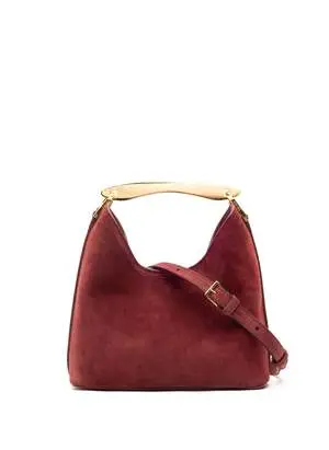 ELLEME Small Boomerang Suede Bag - Burgundy