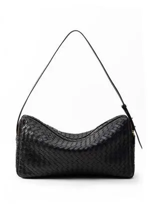 ELLEME Trousse Large Woven Leather - Black