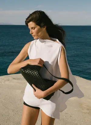 ELLEME Trousse Large Woven Leather