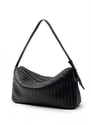 ELLEME Trousse Large Woven Leather