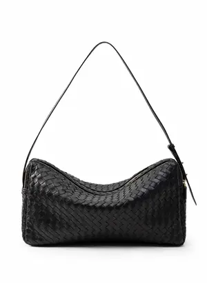 ELLEME Trousse Large Woven Leather - Black