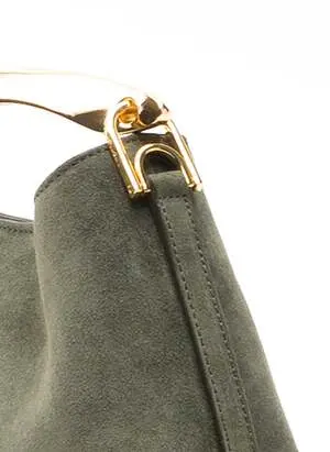 ELLEME Mini Boomerang Suede Bag - Khaki