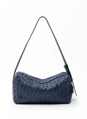 ELLEME Trousse Woven Leather Bag - Navy
