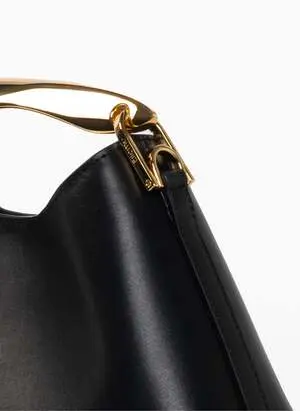 ELLEME Mini Boomerang Leather Bag - Black