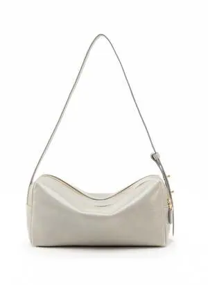 ELLEME Trousse Vintage Leather Bag Cemento