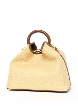 ELLEME Raisin Raffia And Leather Handbag
