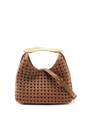 ELLEME Small Boomerang Woven Leather Top Handle Bag