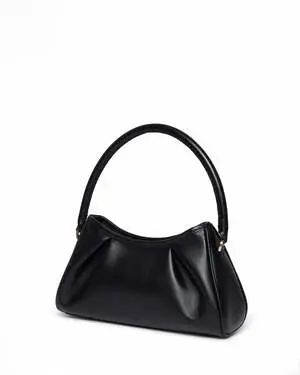 ELLEME Dimple Leather Top Handle Bag - Black