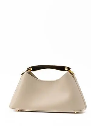 ELLEME Mini Boomerang Leather Handbag - Sesame