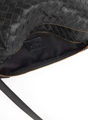 ELLEME Trousse Woven Leather Bag - Black
