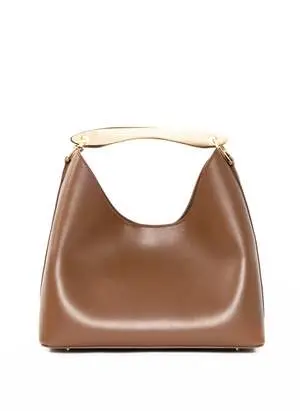 ELLEME Boomerang Large Leather Handbag - Cognac