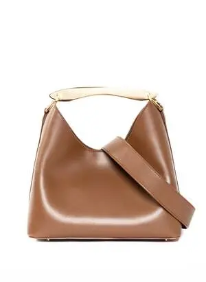 ELLEME Boomerang Large Leather Handbag - Cognac
