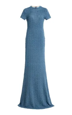 Silvia Tcherassi Yara Knit Maxi Dress - Blue