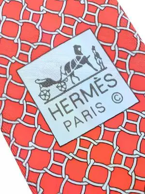 Hermès 2010s Patterned Silk Tie