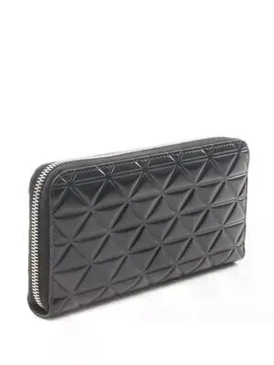 Prada Spazzolato Tria Round-zip Leather Wallet