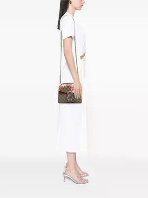 Gucci 2016-2025 Small Gg Supreme Blooms Dionysus Crossbody Bag - Brown