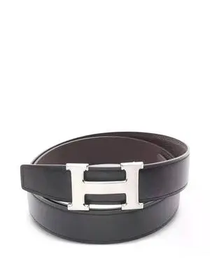 Hermès Reversible Leather Belt - Black