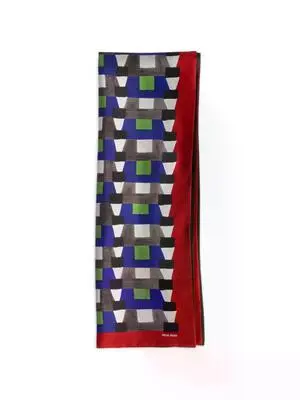 Miu Miu Printed Silk Scarf - Blue
