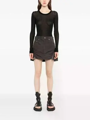 Rick Owens Bolan Banana Mini Skirt - Brown