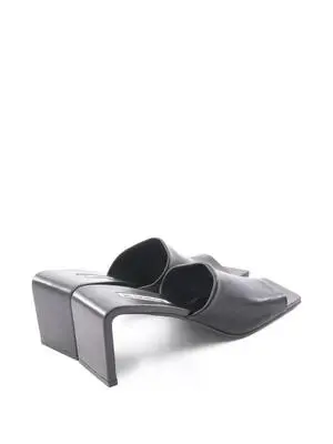 JIL SANDER Sculpted Heel Leather Sandals