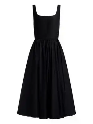 12 STOREEZ Square-neck Midi Dress