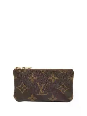 LOUIS VUITTON 1993 Monogram Pochette Cles Coin Pouch - Brown