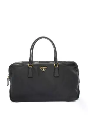 Prada 2000s Logo-plaque Tote Bag
