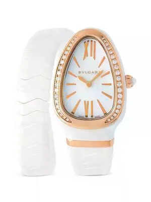 BVLGARI 2010s Serpenti Spiga 35mm Watch - White