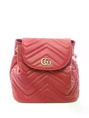 Gucci 2000s Chevron Leather Backpack