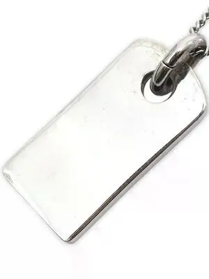 Dior 2010s Logo Plate Necklace