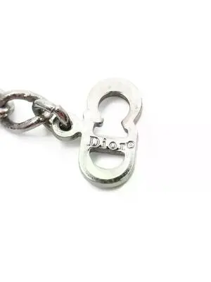Dior 2010s Logo Plate Necklace