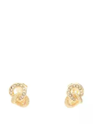 DIOR 2010s Rhinestone Clip On Earrings