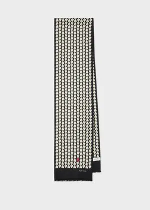 Paul Smith Silk 'valentine's Heart' Print Scarf