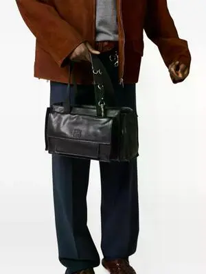 Miu Miu Utilitaire Leather Shoulder Bag
