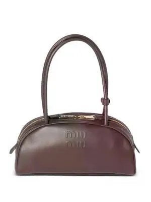 Miu Miu Beau Leather Tote Bag - Brown
