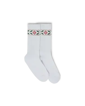 Casablanca Laurel Sport Socks - White