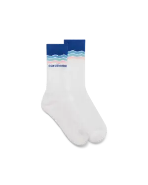 Casablanca Wave Socks - Blue