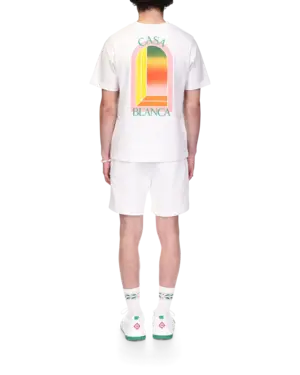 Casablanca Gradient L'arche Short Sleeve T-shirt - Pink