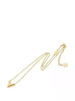 LOUIS VUITTON 2023 Pendant-detail Chain-link Necklace - Gold