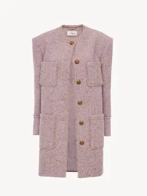 Chloé Single-breasted Collarless Coat