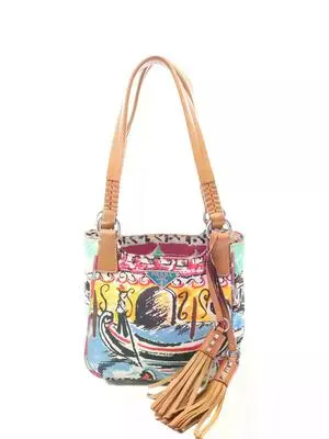 Prada 2000s Printed Leather Handbag