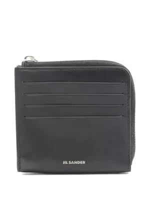 JIL SANDER 2020s Leather Card Case - Black