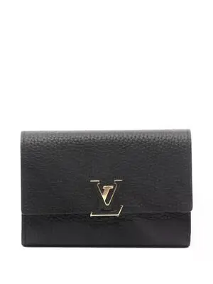 LOUIS VUITTON Portefeuille Capucines Trifold Wallet - Black