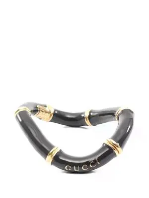 Gucci 2010s Bamboo Cuff Bracelet - Black