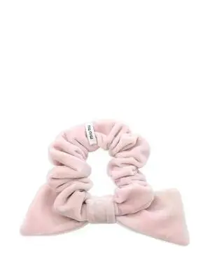 Miu Miu Logo-detail Hair Scrunchie - Pink