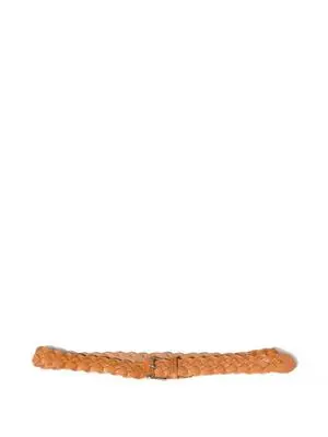 Miu Miu Woven Leather Belt - Brown