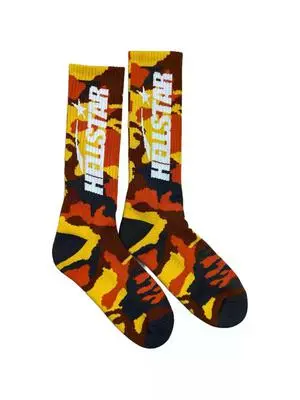 HELLSTAR Logo Camouflage Socks - Orange