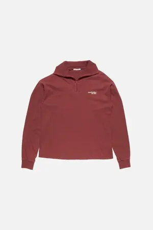 Acne Studios Zip-up Funnel Neck Sweatshirt - Maroon Red