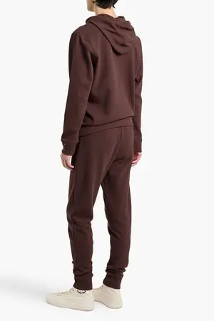 Onia Waffle-knit Cotton-blend Hoodie - Chocolate